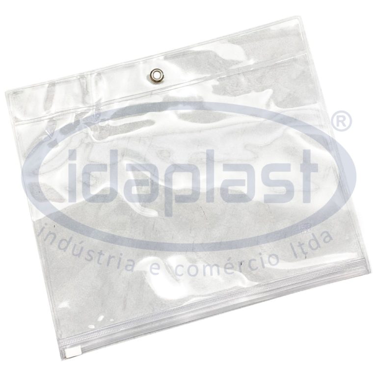Envelope plástico com ilhós e zíper zipzap ou ziplock - Idaplast